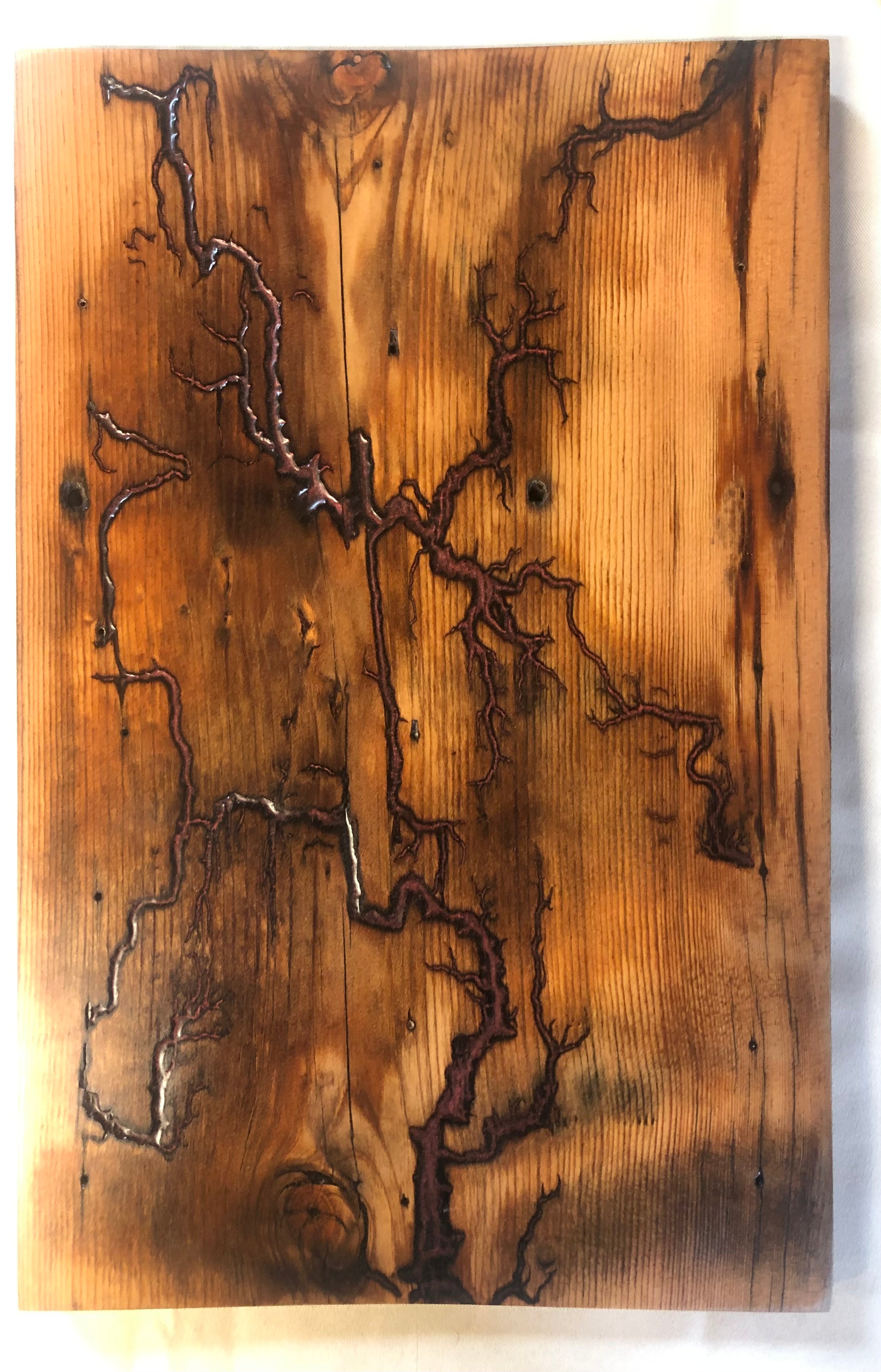 Fractal /Lichtenberg Art – Reclaimed Wood of North Dakota